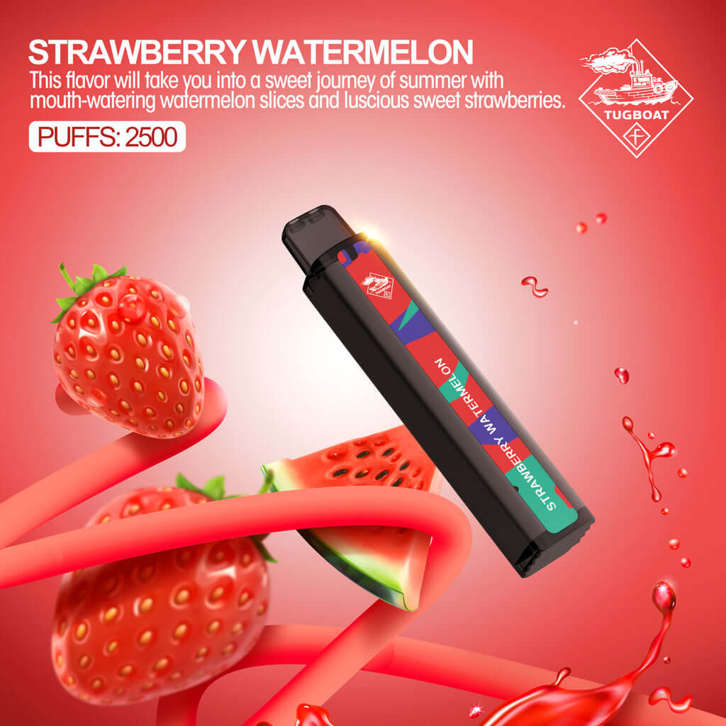 Tugboat XXL - Strawberry Watermelon Disposable Vape (2500 Puffs ...